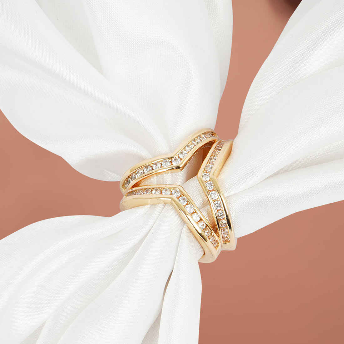 Buy Online Gold Crystal Studded Brooch - Ferosh India