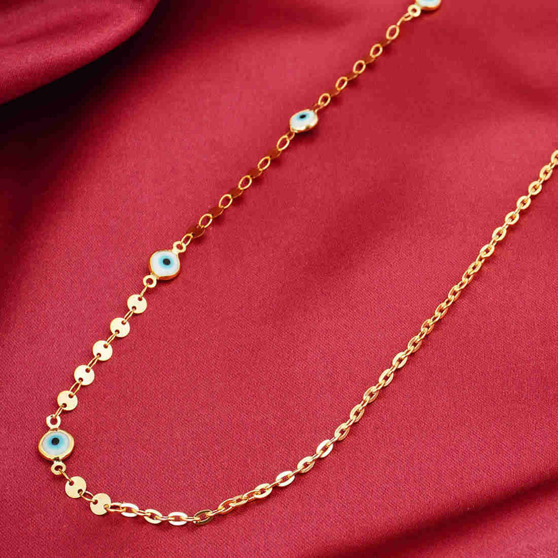 Buy Evil Eye Gold Beaded Belly Chain Online -Ferosh
