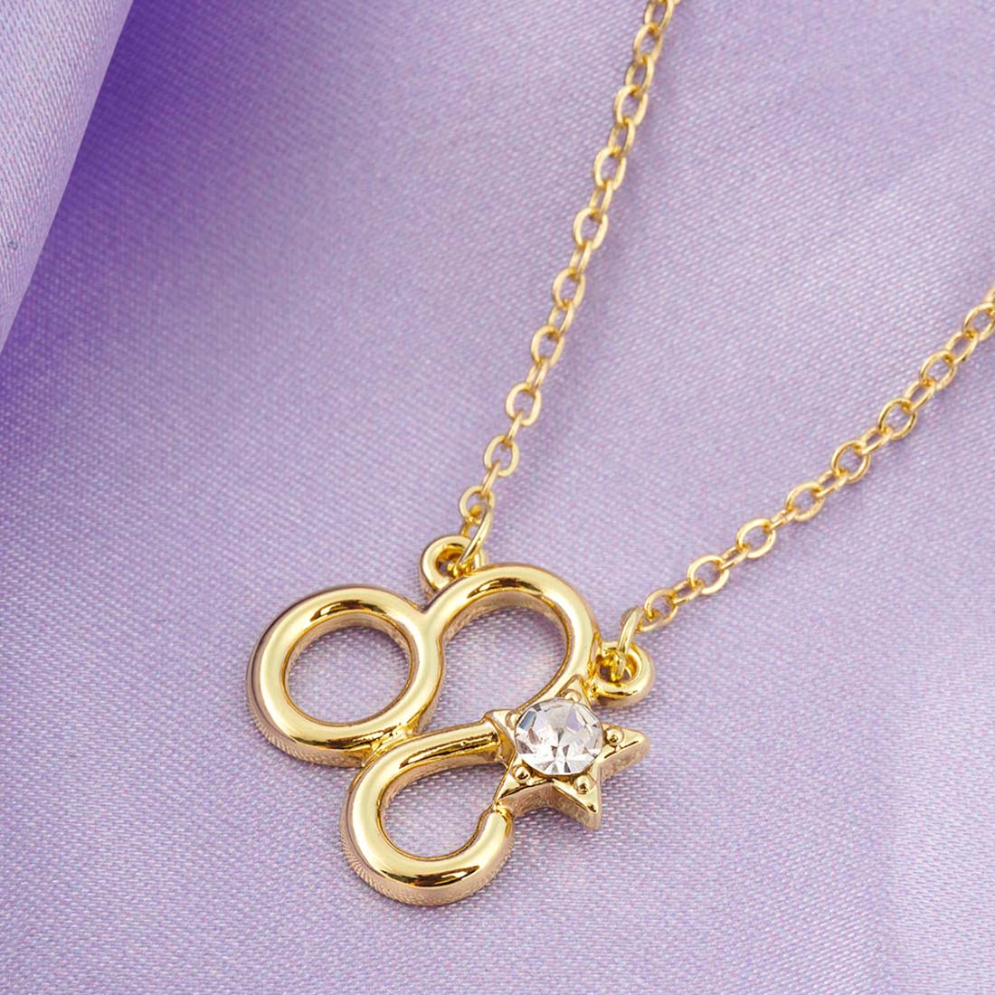Buy Online Gold-Toned Stone-Studded Pendant With Chain-Ferosh India