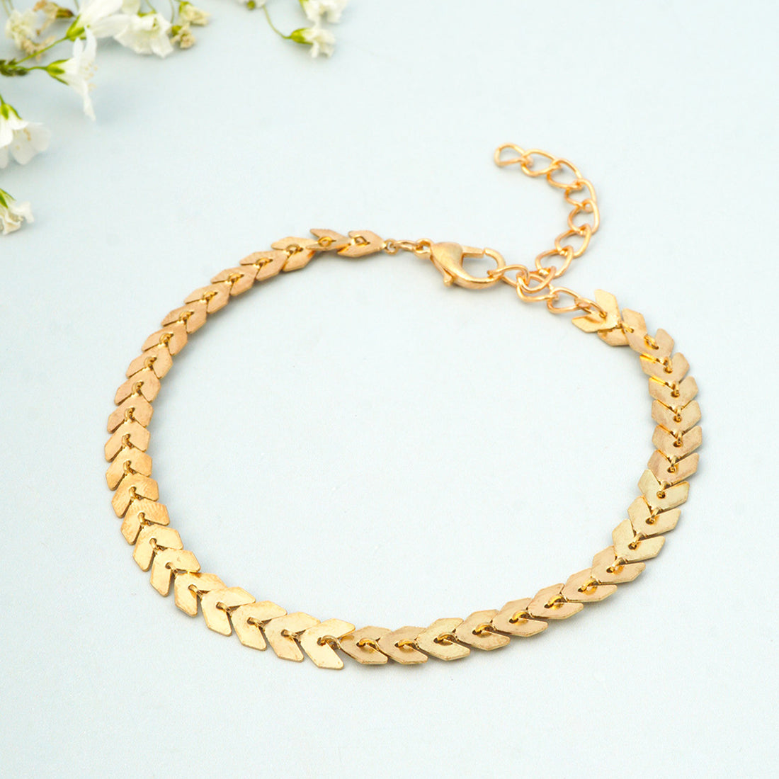 Wheat Chain Gold Anklet – Ferosh